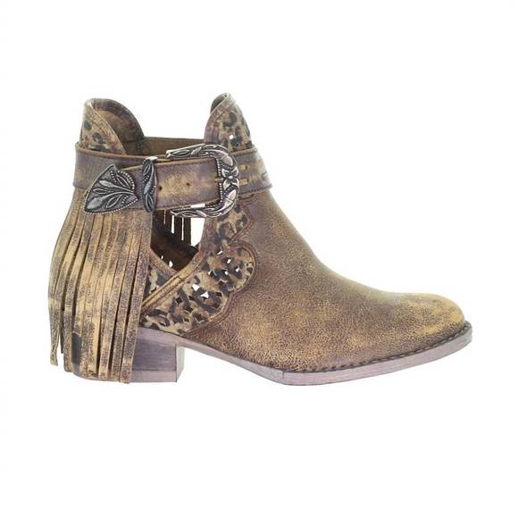 Circle G | Shoes | New Circle G Womens Fringe Harness Shortie Boot In ...